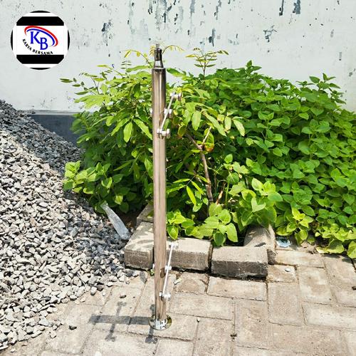 Jual Tiang railing tangga / balkon stainless / Tiang railing termurah ...