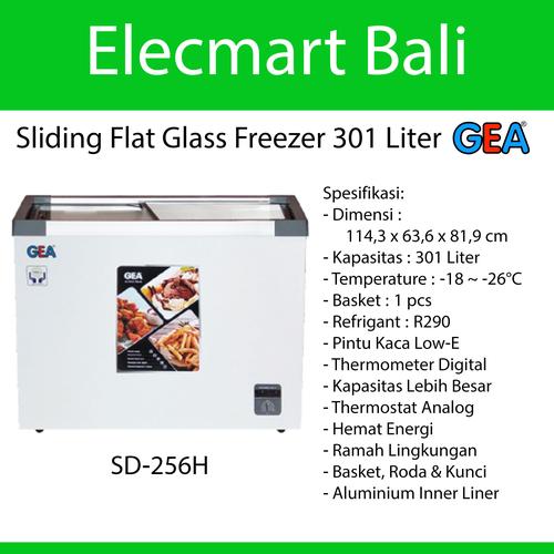 Jual Sliding Flat Glass Freezer 301 Liter Gea Freezer Kaca Datar SD ...