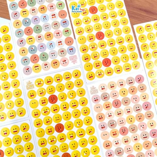 Jual Stiker Emoji / Reward Sticker Anak Emoticon Yellow Smile Sad Face ...