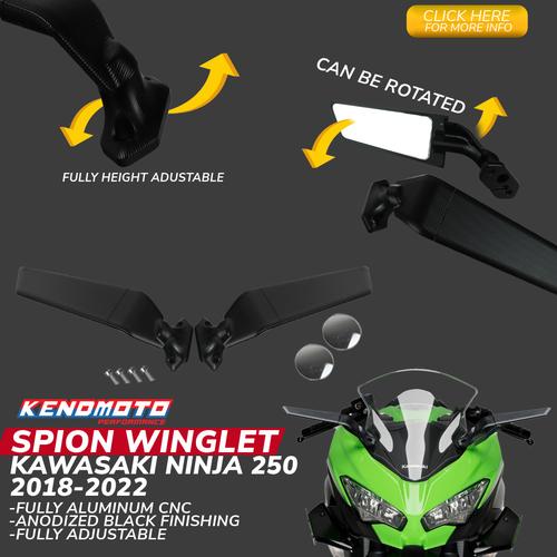 Jual Spion Mirror Winglet Kawasaki Ninja 250 2018 - 2022 - Jakarta ...