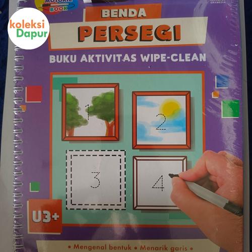 Promo Buku anak aktivitas WIPE CLEAN BENDA PERSEGI +SPIDOL WIPE ORI ...