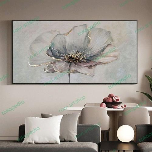 Jual lukisan bunga texture 150 x 80 cm hiasan dinding - No bingkai ...