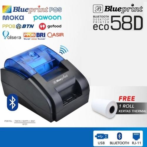 Jual Printer Kasir Bluetooth Mini Blueprint ECO-58D Suport Cash Drawer ...