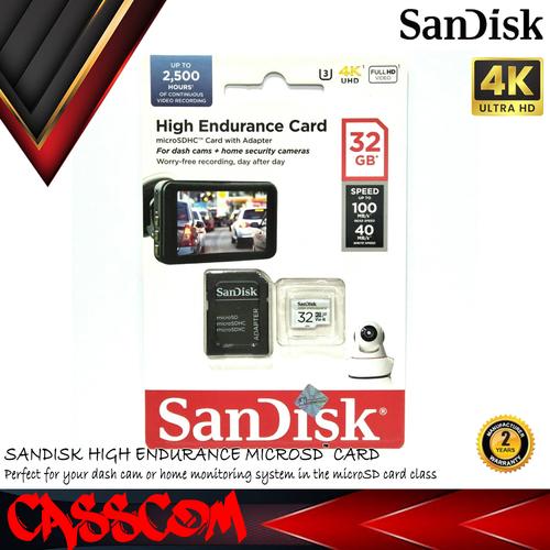 Jual Micro SD Sandisk 32GB High Endurance Video Monitoring MicroSD 32 ...