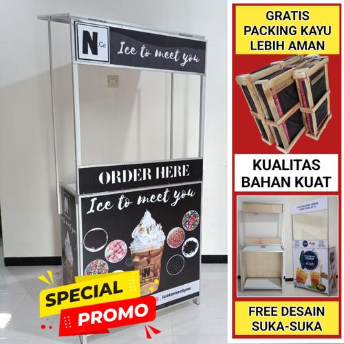 Jual Booth Portable / Gerobak Lipat Untuk Jualan - 40x80 (polos), tanpa ...