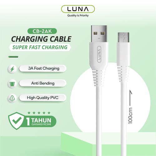 Jual Kabel Data Luna 3A Micro Type C USB Fast Charging Anti Bending ...