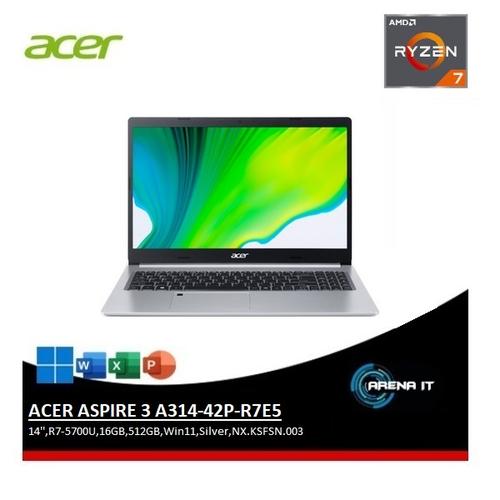 Promo ACER ASPIRE 3 A314-42P-R7E5 [14'',R7-5700U,16GB,512GB,Win11 ...