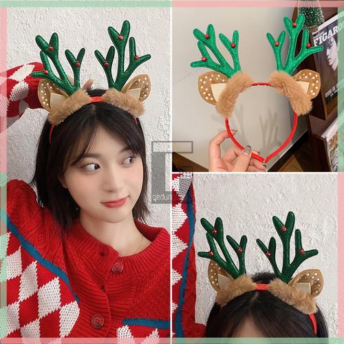 Jual bando natal tanduk rusa reindeer merah snow - Motif 4 - Jakarta ...