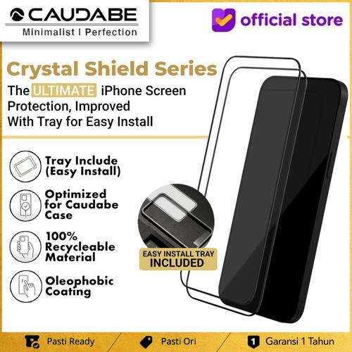 Jual IPHONE 15 PRO MAX TEMPERED GLASS CAUDABE CRYSTAL SHIELD 2 Pack ...