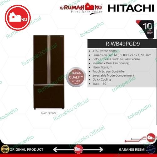 Promo Kulkas HITACHI RWB49PGD9 GBW Kulkas 3 Pintu Cicil 0% 3x - Jakarta Barat - Rumahku Official ...
