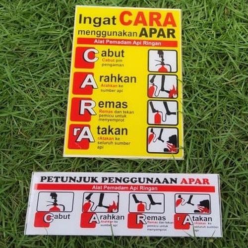 Jual Label Akrilik Stiker Custom Petunjuk Penggunaan Apar - APAR 10 X ...