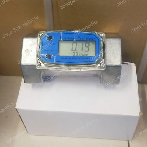 Jual Digital Flow Meter Turbine 1 1/2" inch Flow Meter Display LCD ...