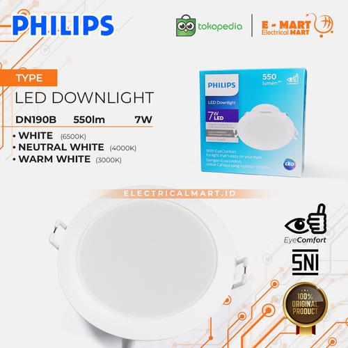 Jual Downlight LED PHILIPS ERIDANI DL190B 7W 7 Watt Ganti 5W 4inch ...