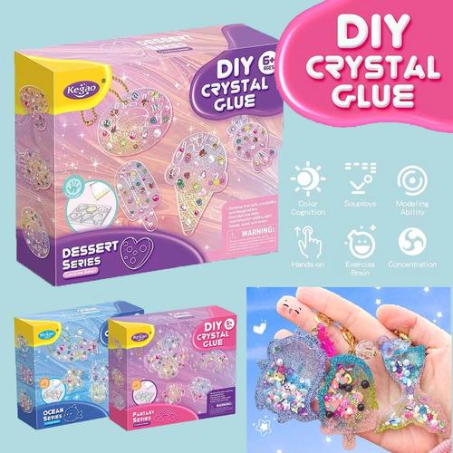Jual DIY Crystal Glue Color Mainan Mewarnai Prakarya Manik Gantungan ...