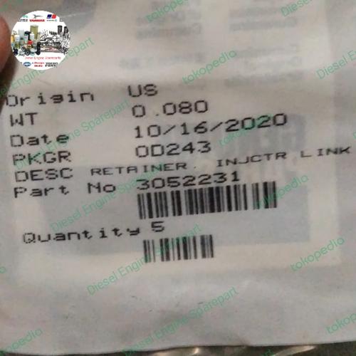 Jual 3052231 retainer link injector cummins nta855 / kta19 / kta38 ...