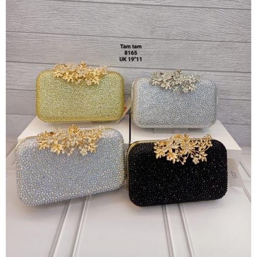Jual New Series Tas Pesta Clutch Import Tas Kondangan Elegan - Silver ...