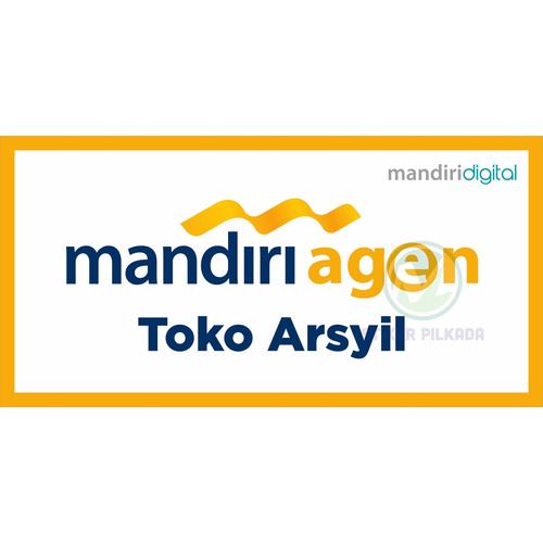 Jual STIKER VINYL MANDIRI AGEN SIMPLE MODEL 1 - MANDIRI AGEN, 100x80cm ...