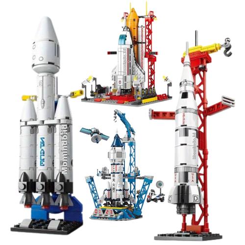 Promo Mainan Edukasi Balok Susun Model Kit Brick Roket Luar Angkasa ...
