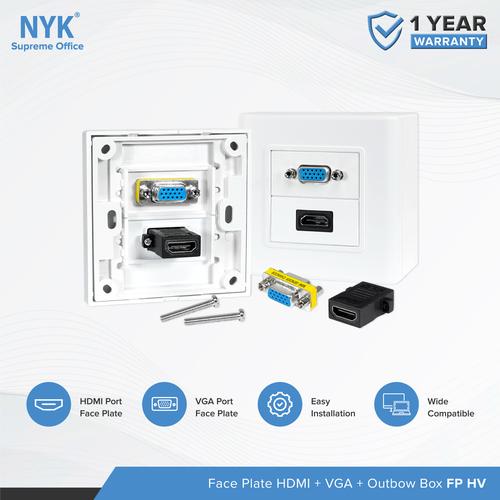 Promo Faceplate NYK DuaL Port HDMI VGA with Outbox - Jakarta Pusat ...
