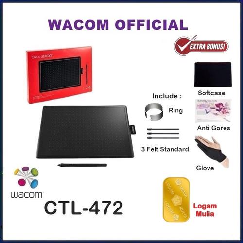 Jual Wacom One by CTL-472/K0-CX Creative Pen Tablet CTL472 CTL 472 K0 ...