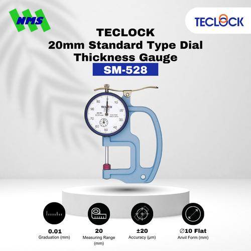 Jual Alat Ukur Ketebalan TECLOCK SM-528 Dial Thickness Gauge 20mm - Jakarta Barat - nmstools ...