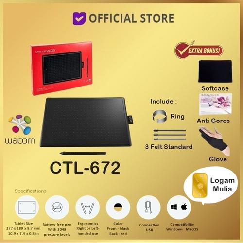 Promo Wacom One by CTL-672/K0-C Medium Creative Pen Tablet CTL 672 K0 ...