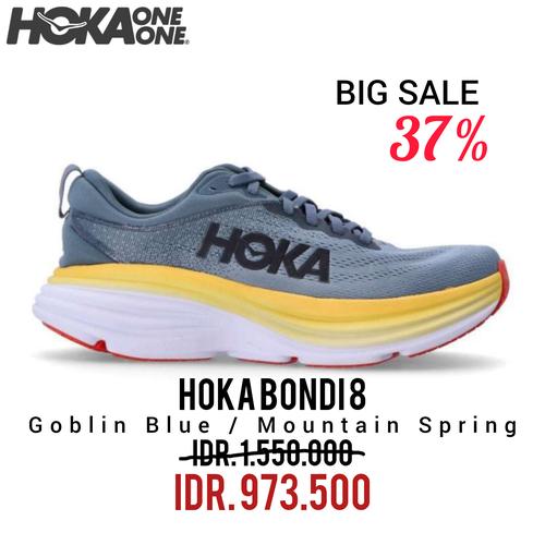 Jual HOKA BONDI 8 GOBLIN BLUE / MOUNTAIN SPRING MEN'S RUNNING 100% ...