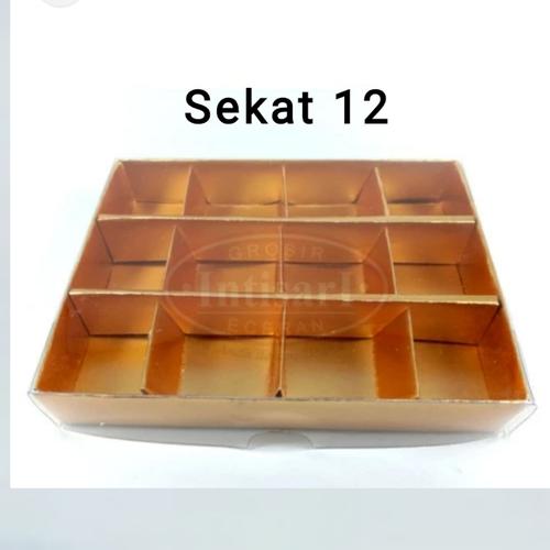 Jual Box Cokelat Kemasan Bungkus Permen Coklat Kotak Mika Sekat Gold ...