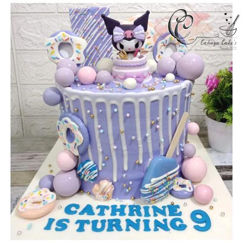 Jual Kuromi Cake / Kue Ulang Tahun Kuromi / Kue Ultah Custom Kuromi ...