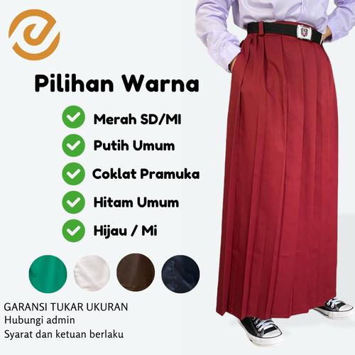 Jual Seragam Sekolah Rok Rempel SD/MI warna merah,putih,hitam,coklat&hijau - Hitam, 70 - Kab ...