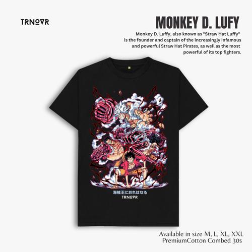 Jual Kaos Reguler Fit Desain Luffy Gear 5 / Luffy Gear 4 - Putih ...