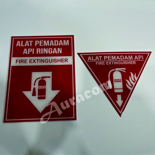 Jual Acrylic Sticker Petunjuk APAR, Segitiga Persegi Panjang - A01 ...