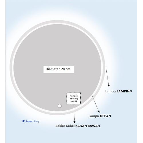 Jual Cermin LED Touchscreen diameter 70 cm | Cermin Rias - Kab. Bandung ...
