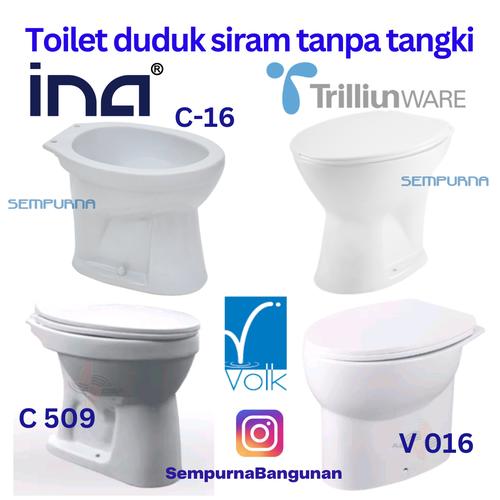 Jual Kloset closet duduk siram INA Trilliun tanpa tangki ...