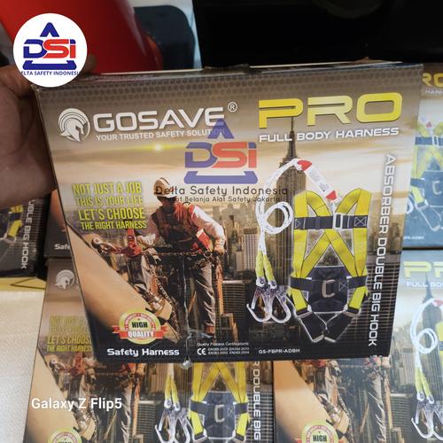 Jual Full Body Harness Gosave Pro Double Lanyard With Absorber Original ...