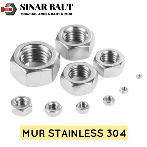 Jual mur stainless M3 M4 M5 M6 M8 M10 M12 M14 M16 M18 M20 - 3m - Kota ...
