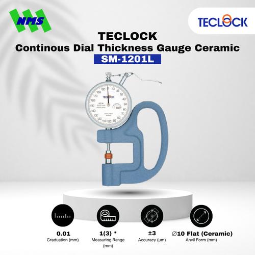 Jual TECLOCK SM-1201L Continous Dial Thickness Gauge Ceramic 1mm ...