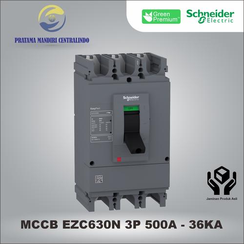 Jual MCCB 3P 500A 36KA EasyPact SCHNEIDER Breaker 3 POLE - EZC630N3500N ...