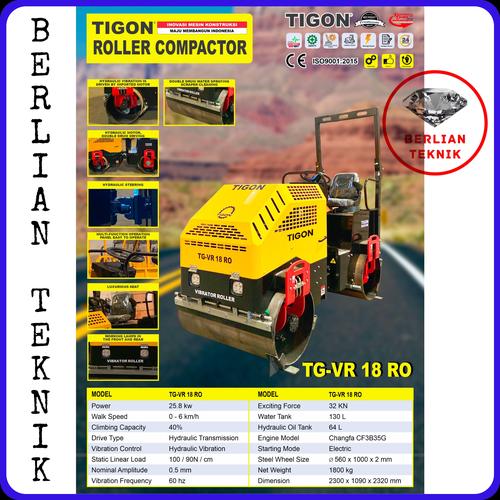 Jual Roller Compactor TIGON TG-VR 18 RO (Fuel Hydraulic, Double Roller ...