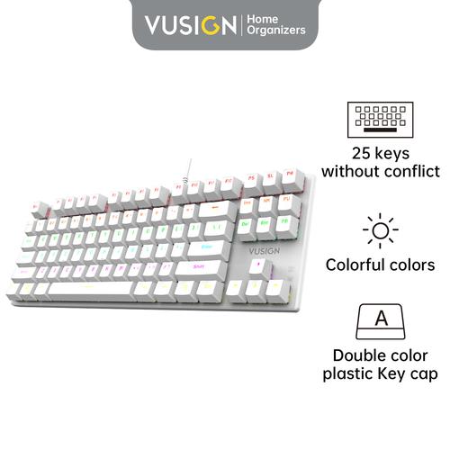 Promo Deli Vusign Mechanical Gaming Keyboard Mekanik RGB LED Kabel USB ...
