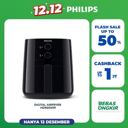 Promo Philips LOW WATT Air Fryer HD9200/91 - 800 Watt - Regular Cicil 0 ...