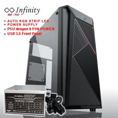 Jual Casing PC Gaming INFINITY F07 + PSU Gaming Case USB 3.0 - GOJEK ...