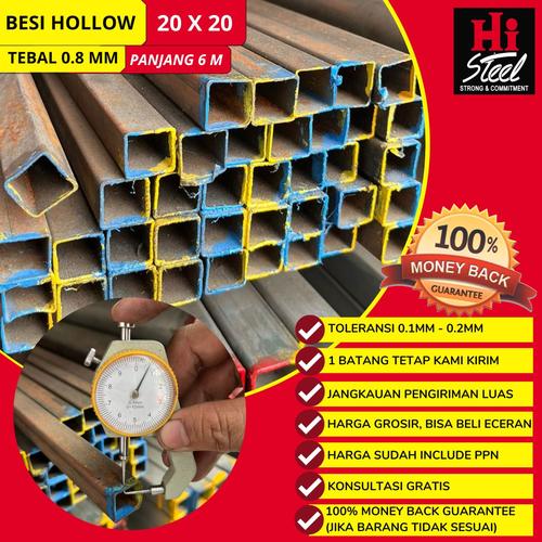 Jual Besi Hollow 20 X 20 X 0.80 mm - Kota Bekasi - Hi Steel | Tokopedia