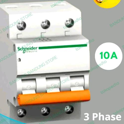 Jual SCHNEIDER MCB 10A 3P MERLIN GERIN MG DOMAE MCB 3P 10A 220V ...