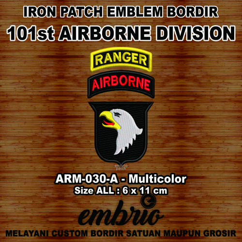 Jual ARM-030-A Patch SCREAMING EAGLES 101st Airborne Division us Ranger ...