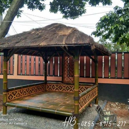 Jual saung bambu gazebo bambu outdoor 04 - Kab. Bogor - Harry Bamboo ...