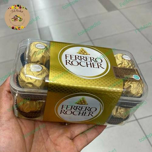 Jual Coklat Ferrero Rocher isi 16 | Coklat Susu Dngn Kacang Hazel | Box ...