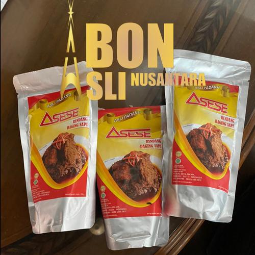 Jual rendang sapi asese asli padang/ rendang asese/ rendang sapi basah 250g - Jakarta Selatan ...