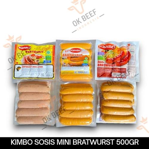 Jual KIMBO Sosis Mini Bratwurst Keju / Lada Hitam / Original 500gr ...