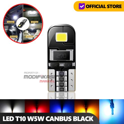 Jual T10 CANBUS W5W SUPER SLIM BLACK EDITION LAMPU SPEEDO PLAT KABIN ...